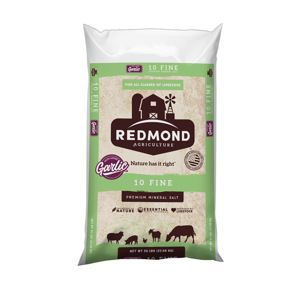 Redmond Salt 10 Fine with Garlic Loose – Maddock Ranch Supply